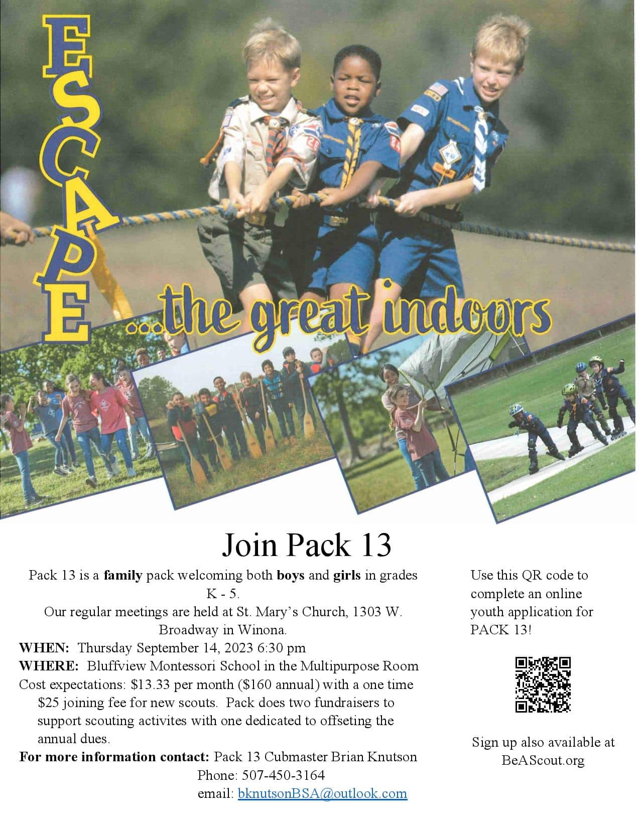 Join Scouting Night (for boys and girls)