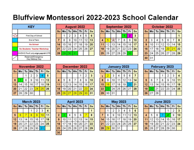 2022-2023 Calendar