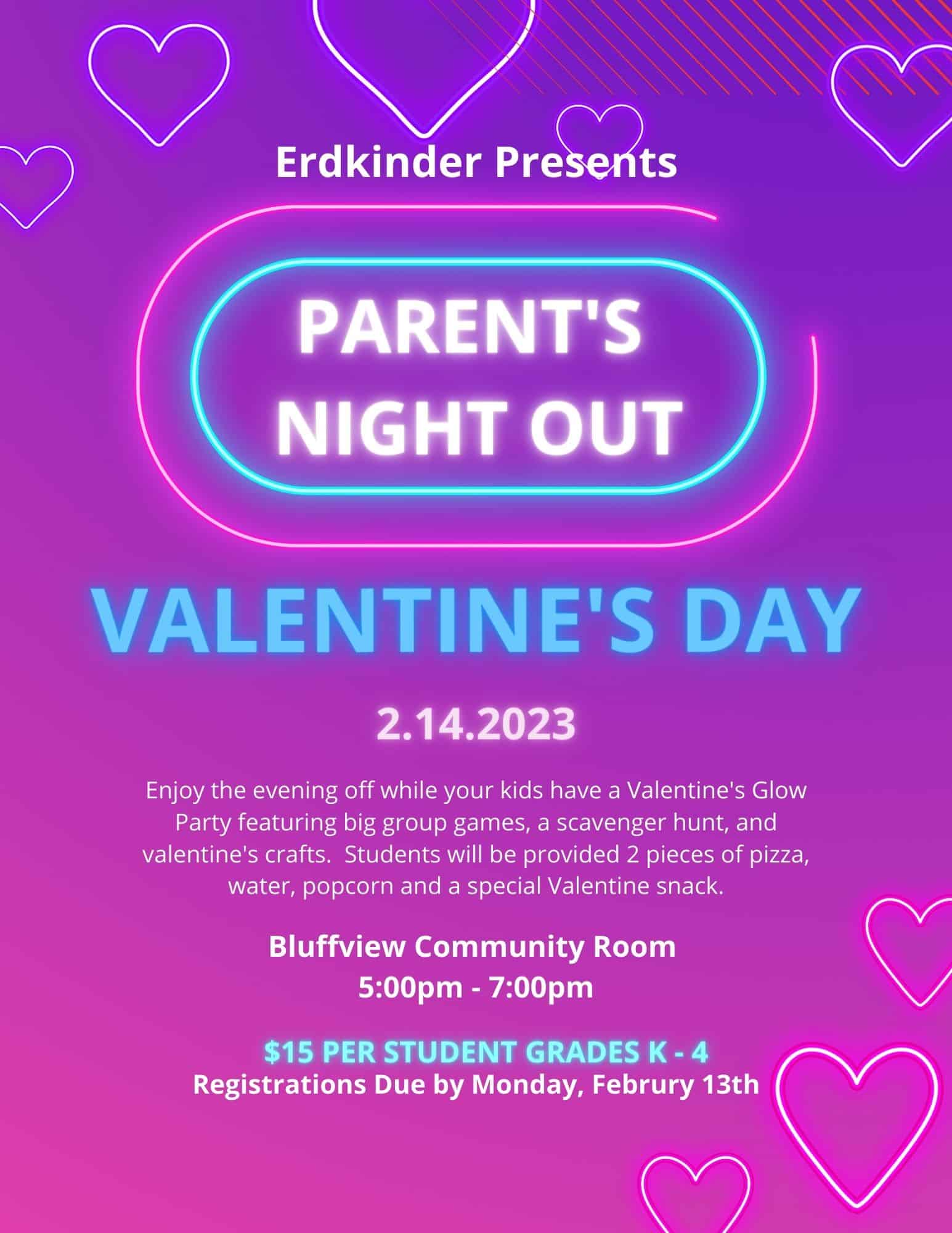 Parent’s Night Out next Tuesday!